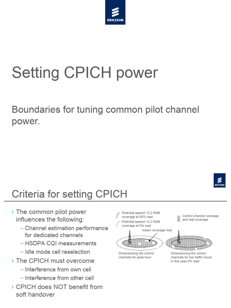 CPICH Power Setting Guidelines | PDF