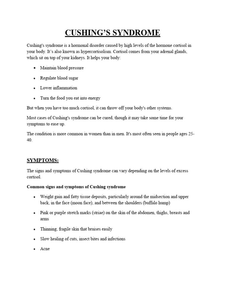 Cushing Syndrome | PDF | Cortisol | Medicine