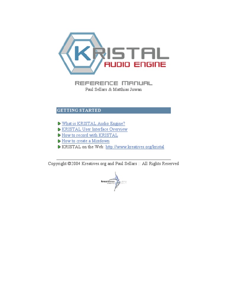 Kristal Audio Engine Reference Manual | PDF | Equalization (Audio ...