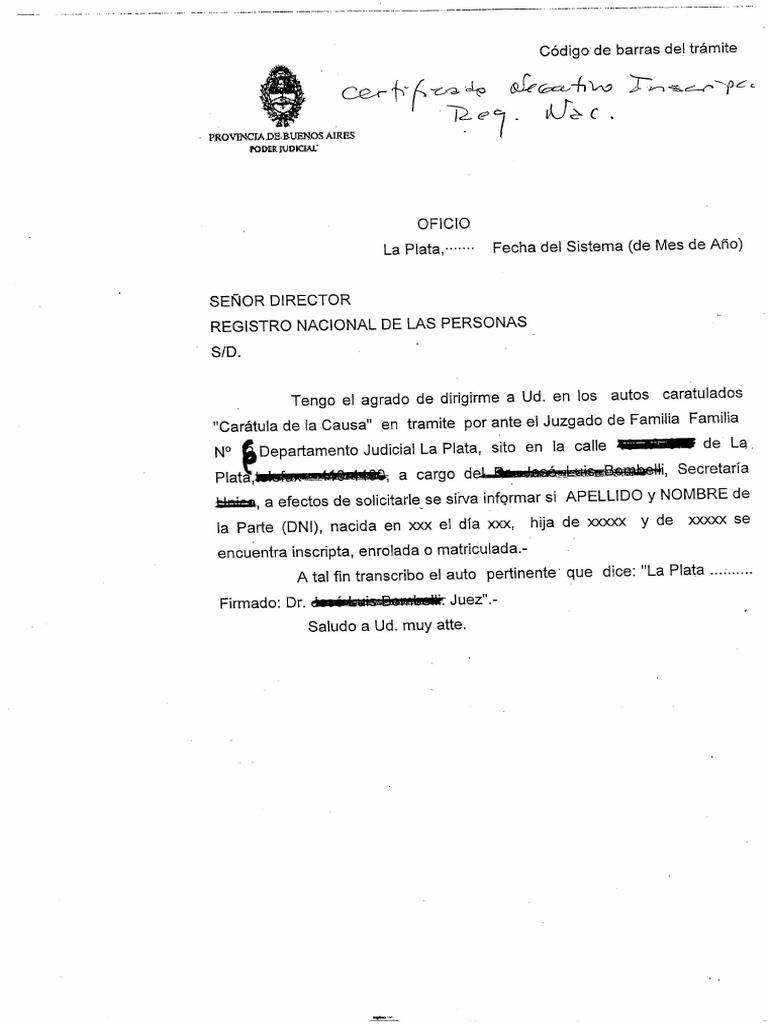 02. Oficio ReNaPer | PDF