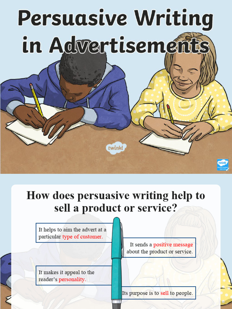 2. Persuasive Writing in Advertisements Powerpoint | PDF | Advertising ...