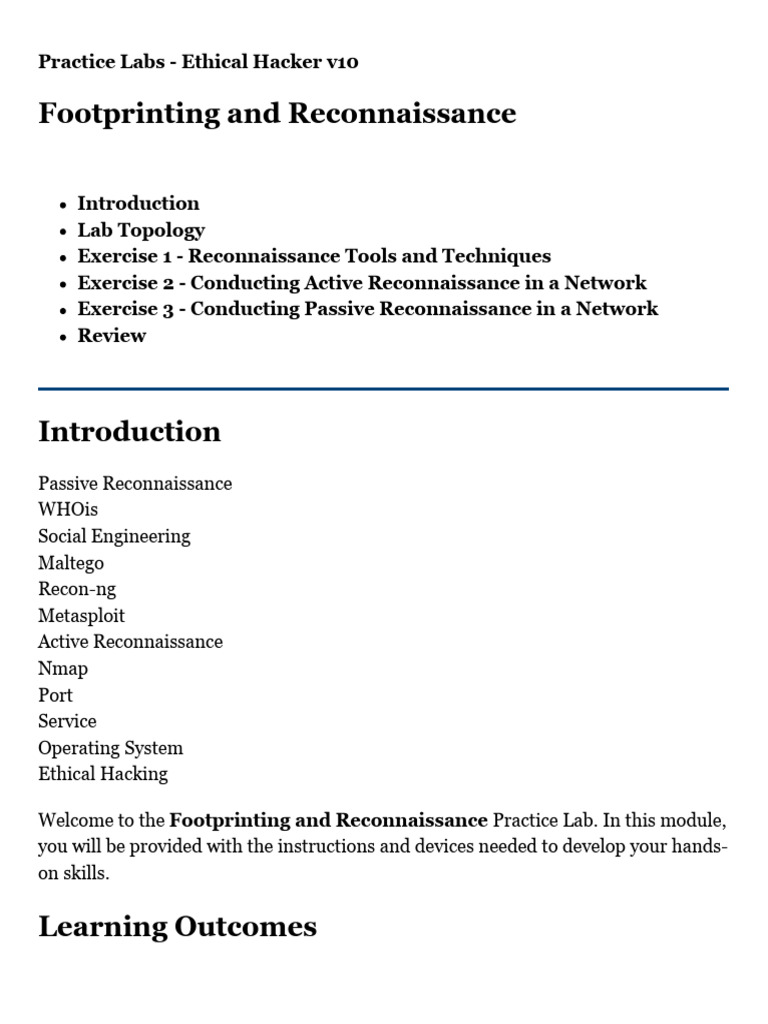 2 Footprinting and Reconnaissance | PDF | Port (Computer Networking) | Domain Name System