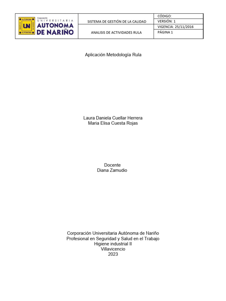 Análisis RULA en Posturas Laborales | PDF | Salud y bienestar