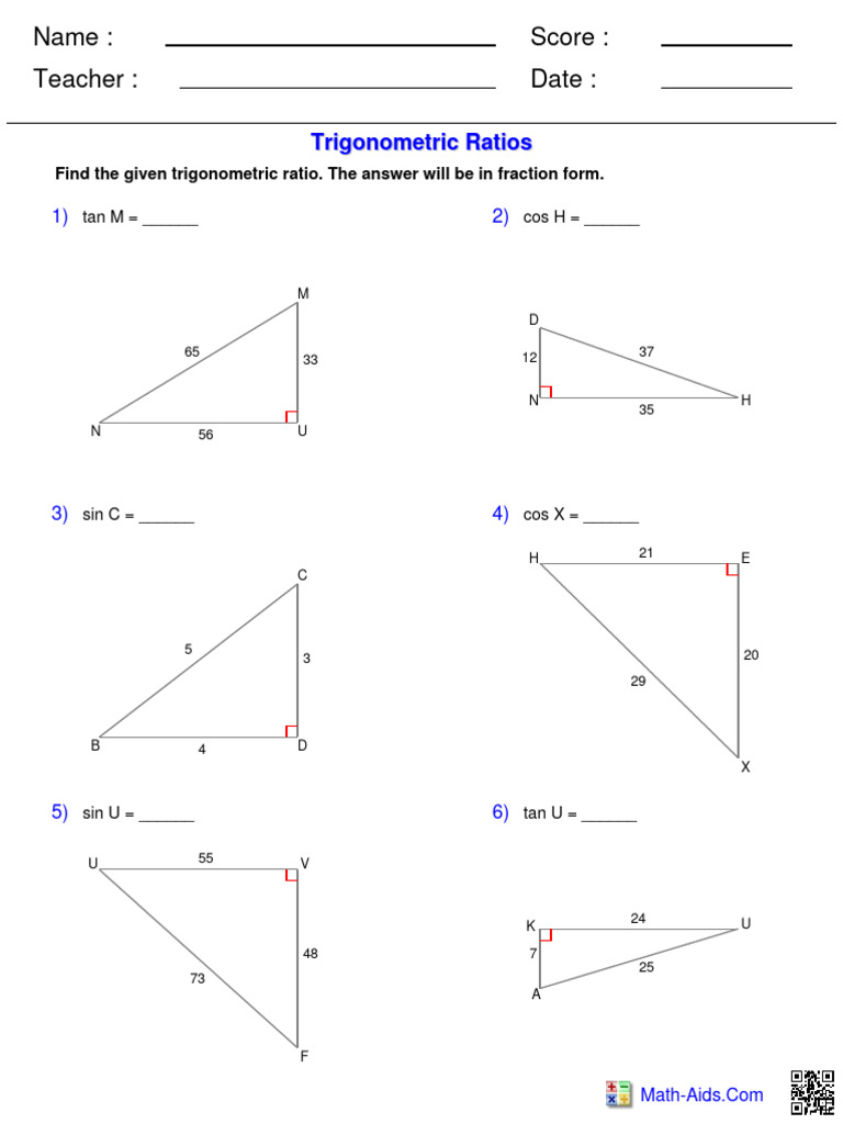 Trig Ratios | Download Free PDF | Trigonometric Functions | Functions ...