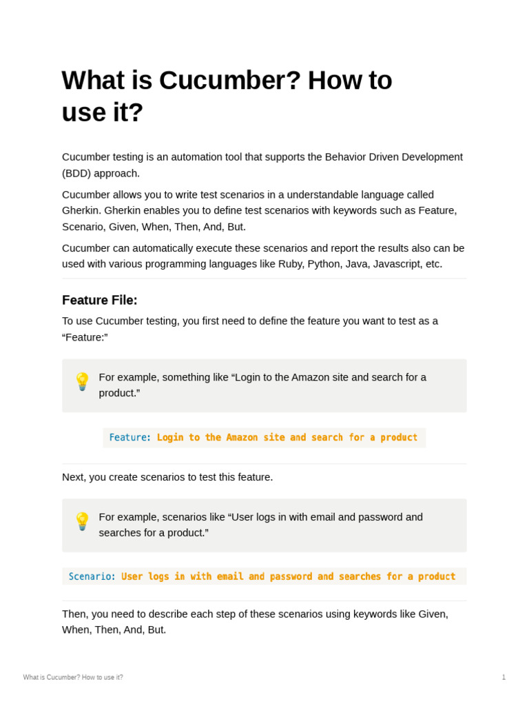 Cucumber | PDF | Information Technology | Software Engineering