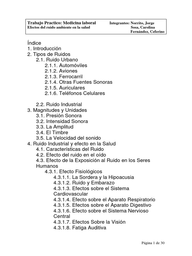 ruidoefectosalud | PDF | Sonido | Decibel