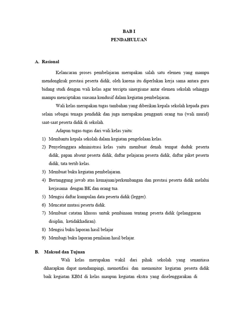 Program Wali Kelas 7c | Pdf