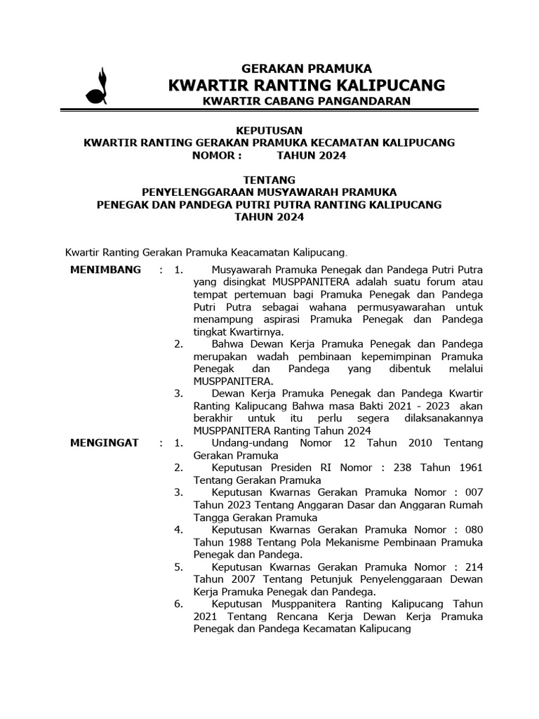 Draf Muspanitera Kalipucang 2024-1 | PDF