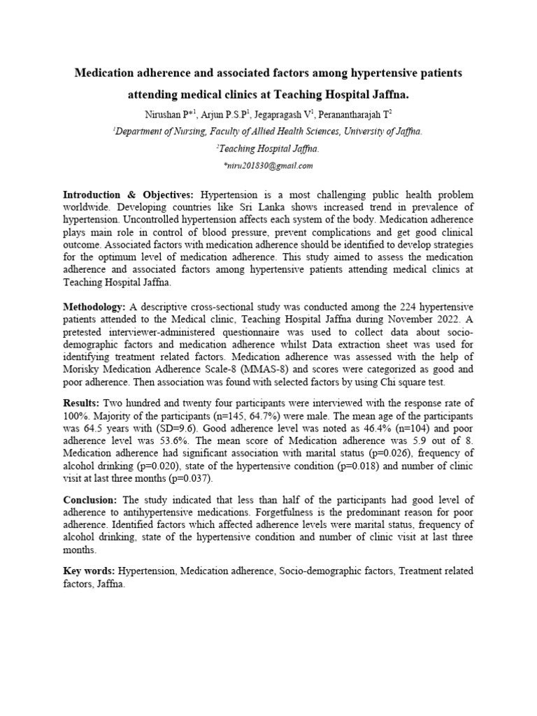 Abstract | PDF | Hypertension | Hospital