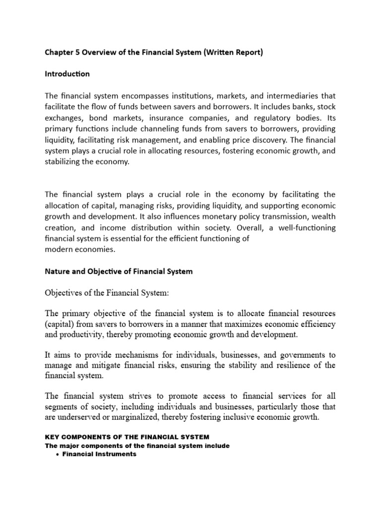Chapter 5 Overview of The Financial System | PDF | Financial Markets ...
