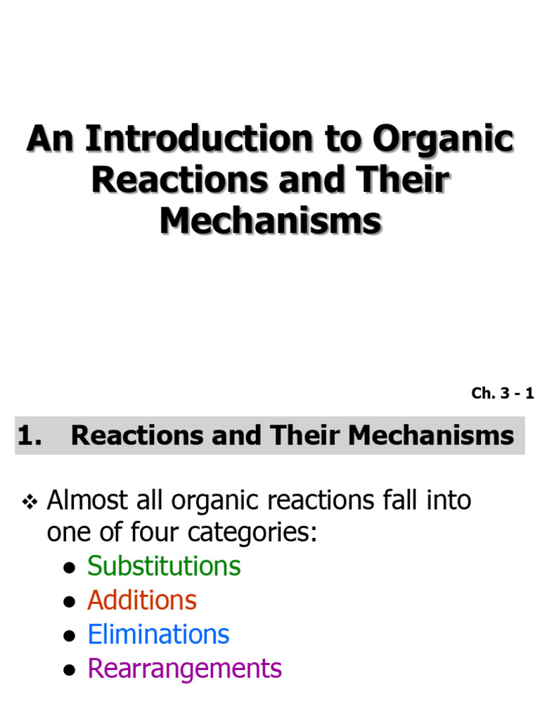 BCHEM 2 - Lecture 2 - Organic Reaction Mechanism | PDF | Acid | Acid Dissociation Constant