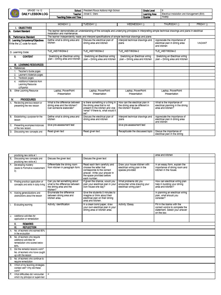 EIM DLL MODULE 9 3rd Quarter | PDF | Learning | Kitchen