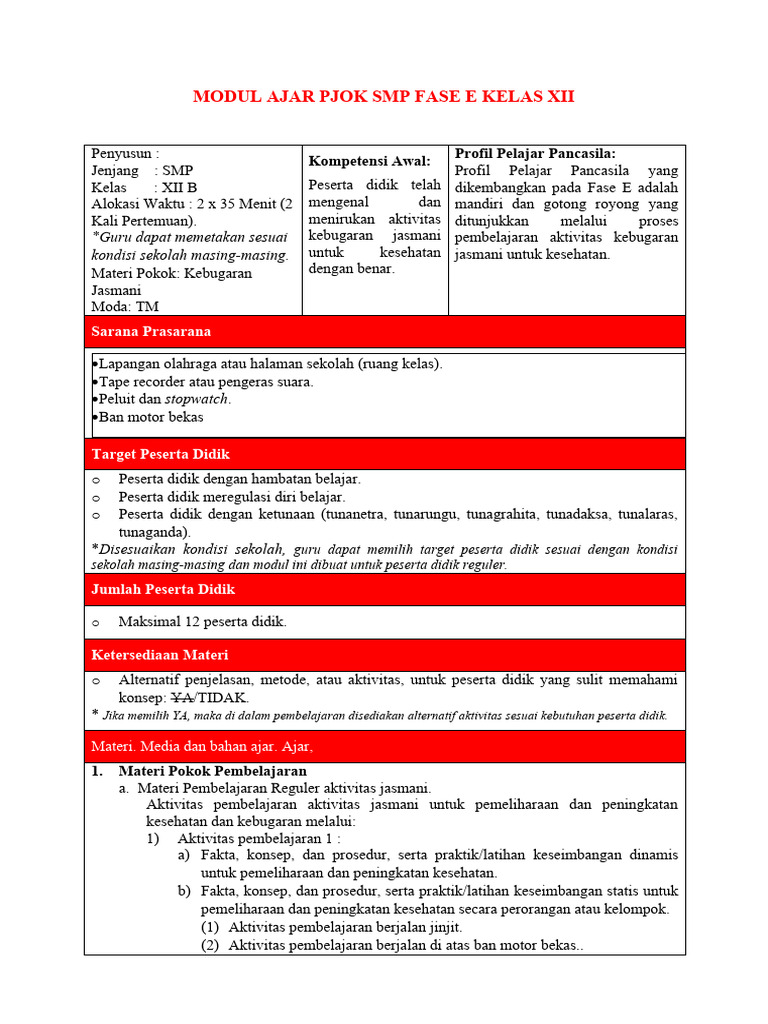 Affan Kelas Xiib Kebugaran Jasmani | PDF