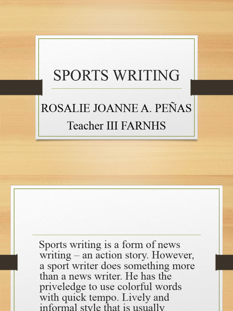 Essential Guide to Sports Writing | PDF | Sports