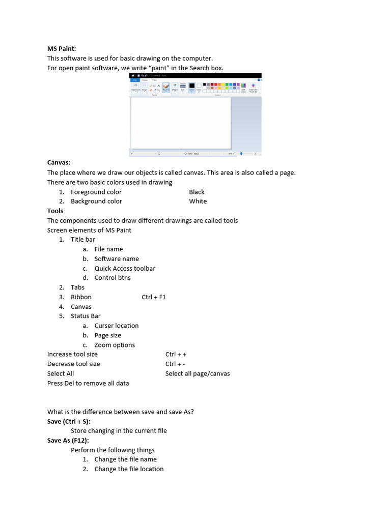 MS Paint | PDF | Window (Computing) | Computer File