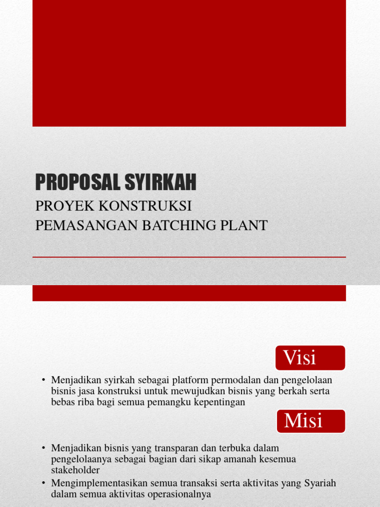 Proposal Syirkah | PDF | Bisnis