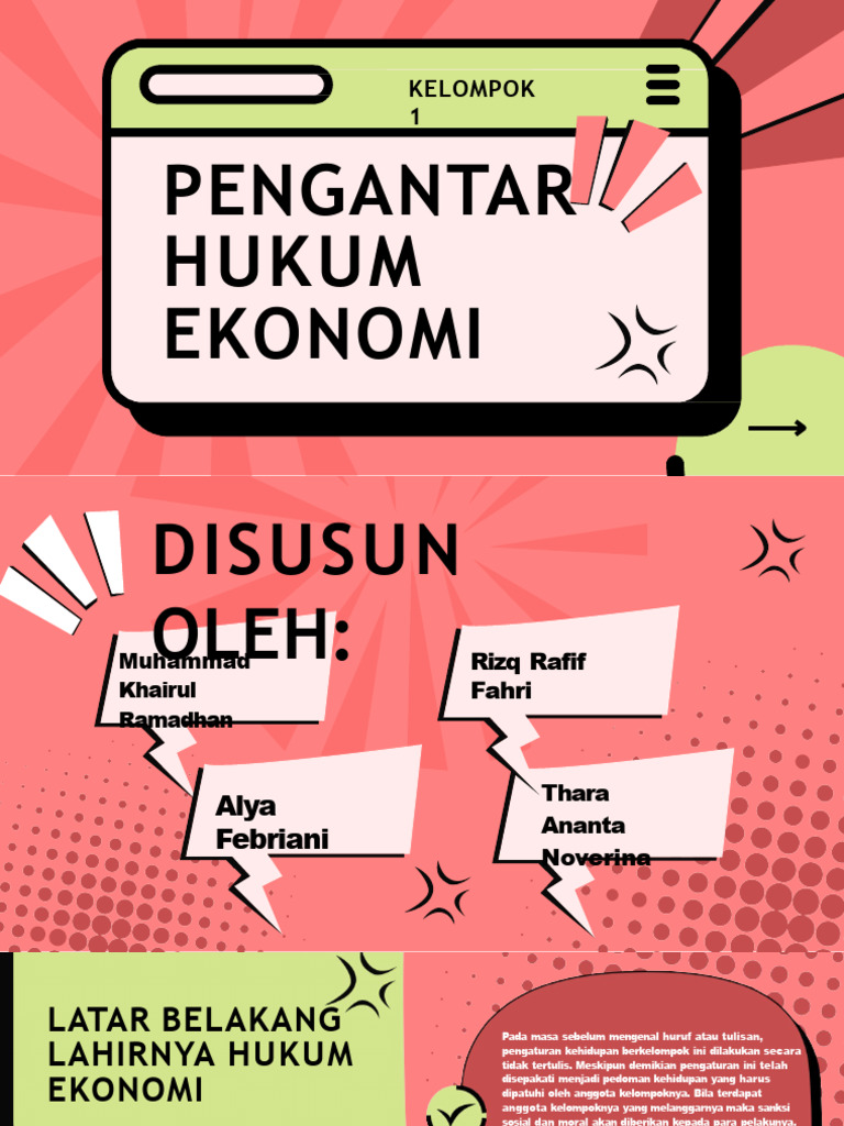 Pengantar Hukum Ekonomi - klp1 | PDF