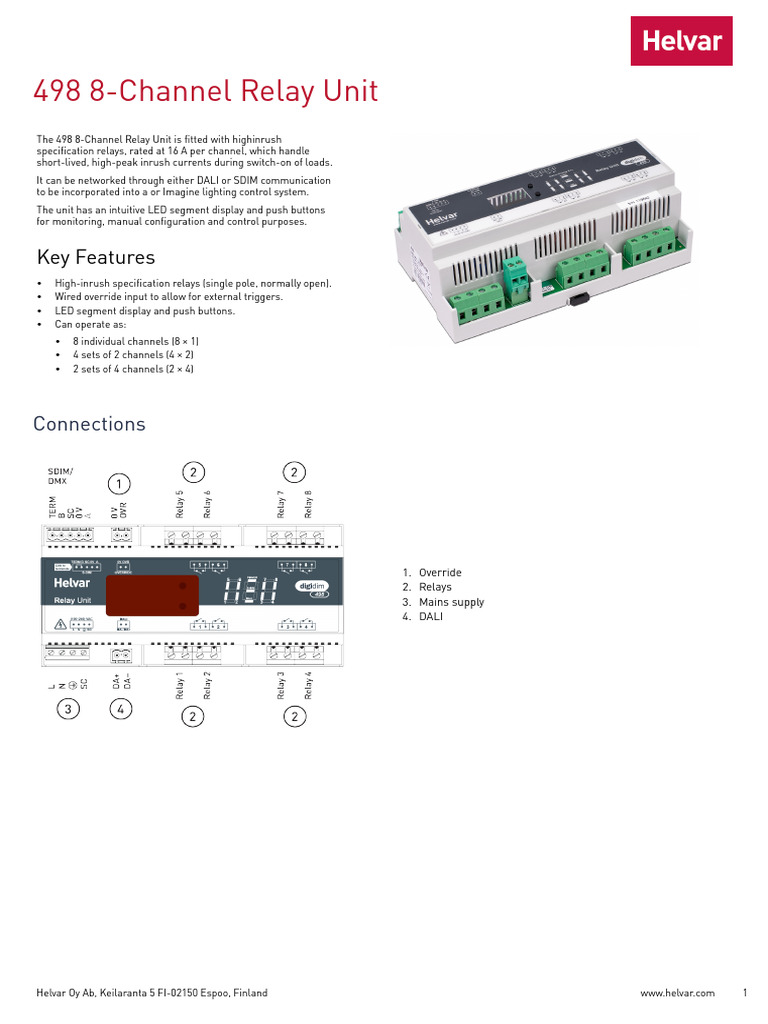 498_DATASHEET_EN | PDF | Alternating Current | Relay