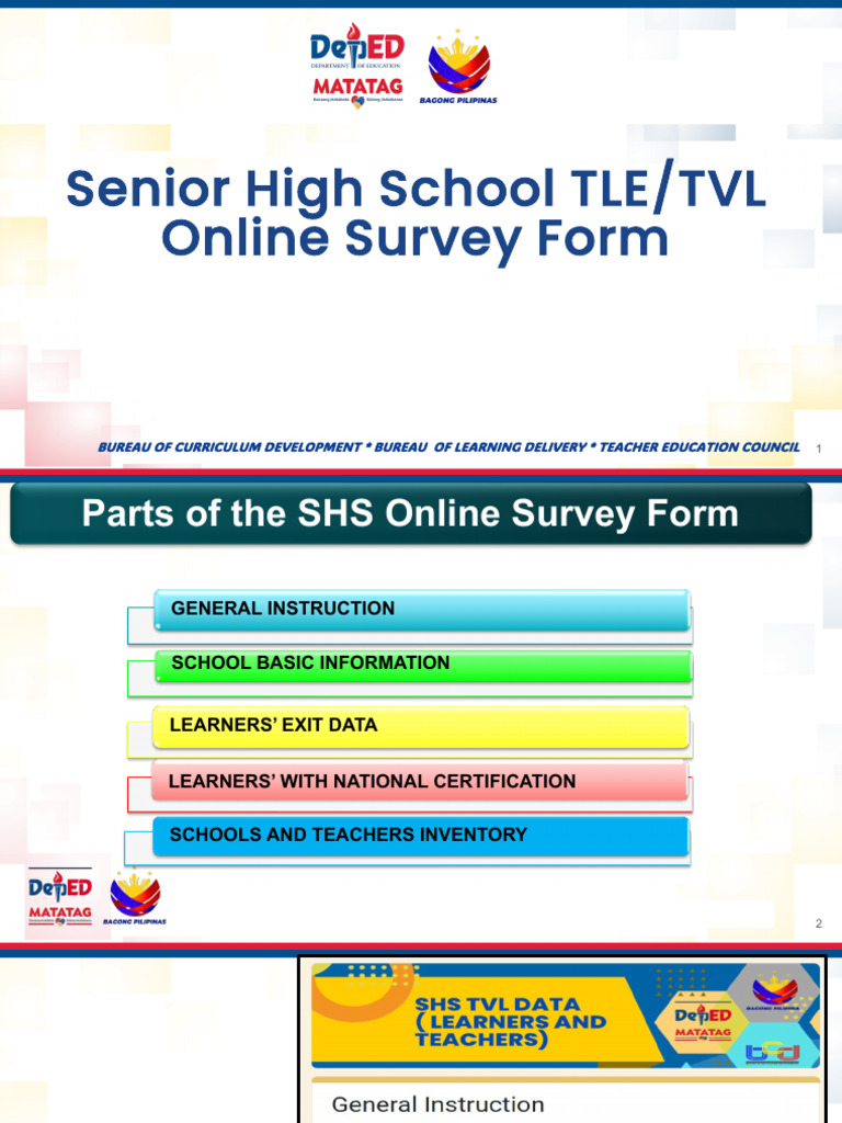 SHS TVL Online Survey - BCD | PDF