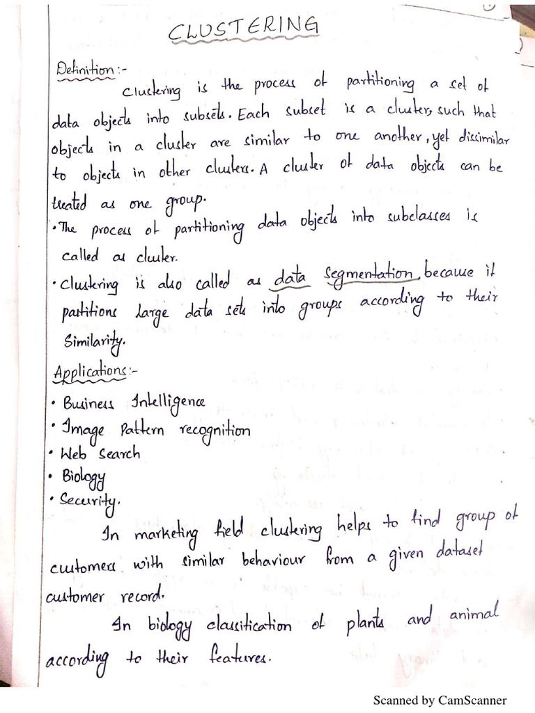 Data Mining Unit-4 Lecture Notes | PDF Data Mining Unit-4 Lecture Notes | PDF
