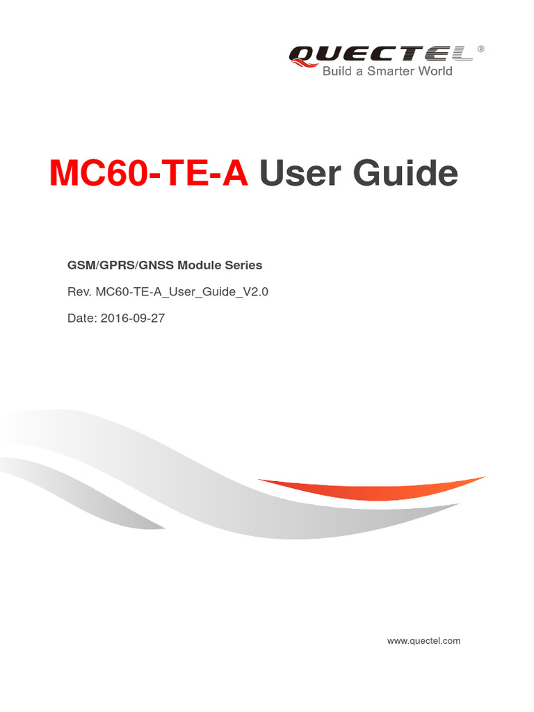 Quectel MC60-TE-A User Guide V2.0 | PDF | Cellular Network | Radio