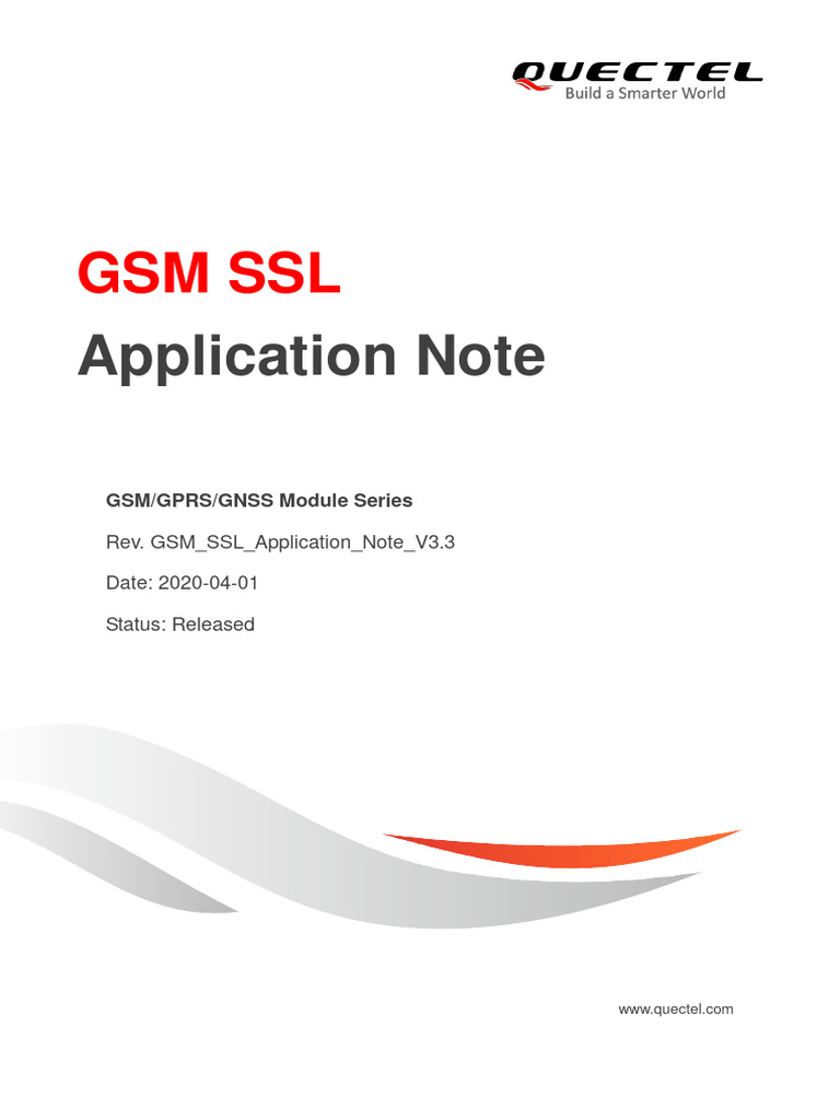 Quectel GSM SSL Application Note V3.3 | PDF | Transport Layer Security ...