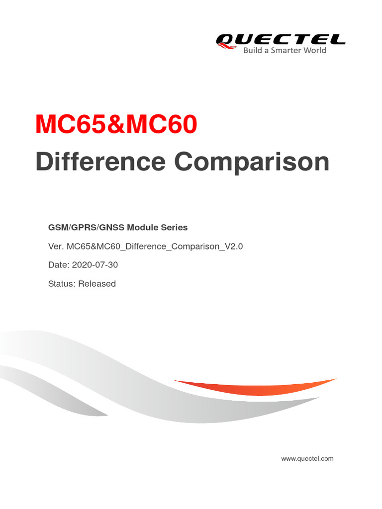 Quectel MC65MC60 Difference Comparison V2.0 | PDF | General Packet ...