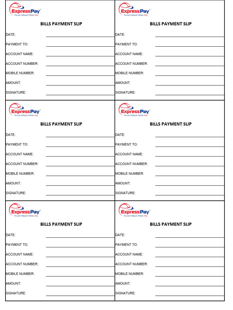 Transaction Slip | PDF | Cash | Payments
