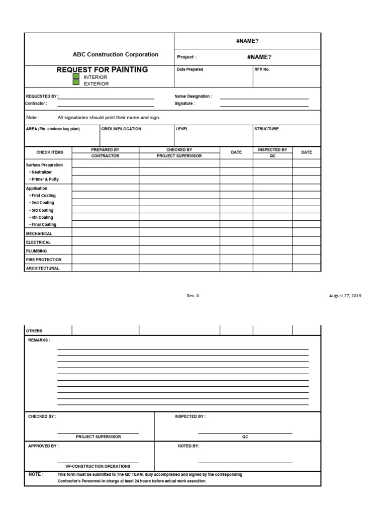 Painting Request Form Submission | PDF | Technology & Engineering