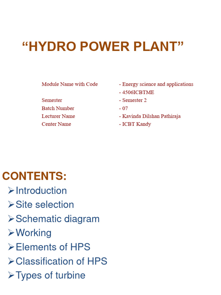 5 Hydro Power | PDF | Hydroelectricity | Power Station