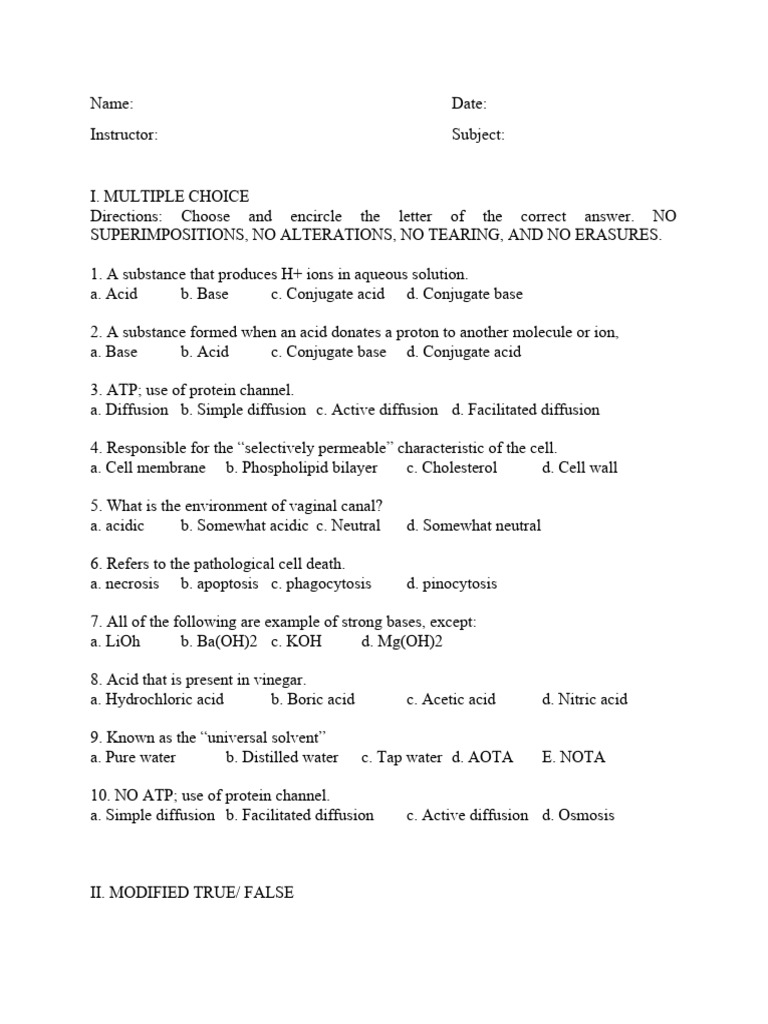 BIOCHEM-QUIZ-1 | PDF | Acid | Ph