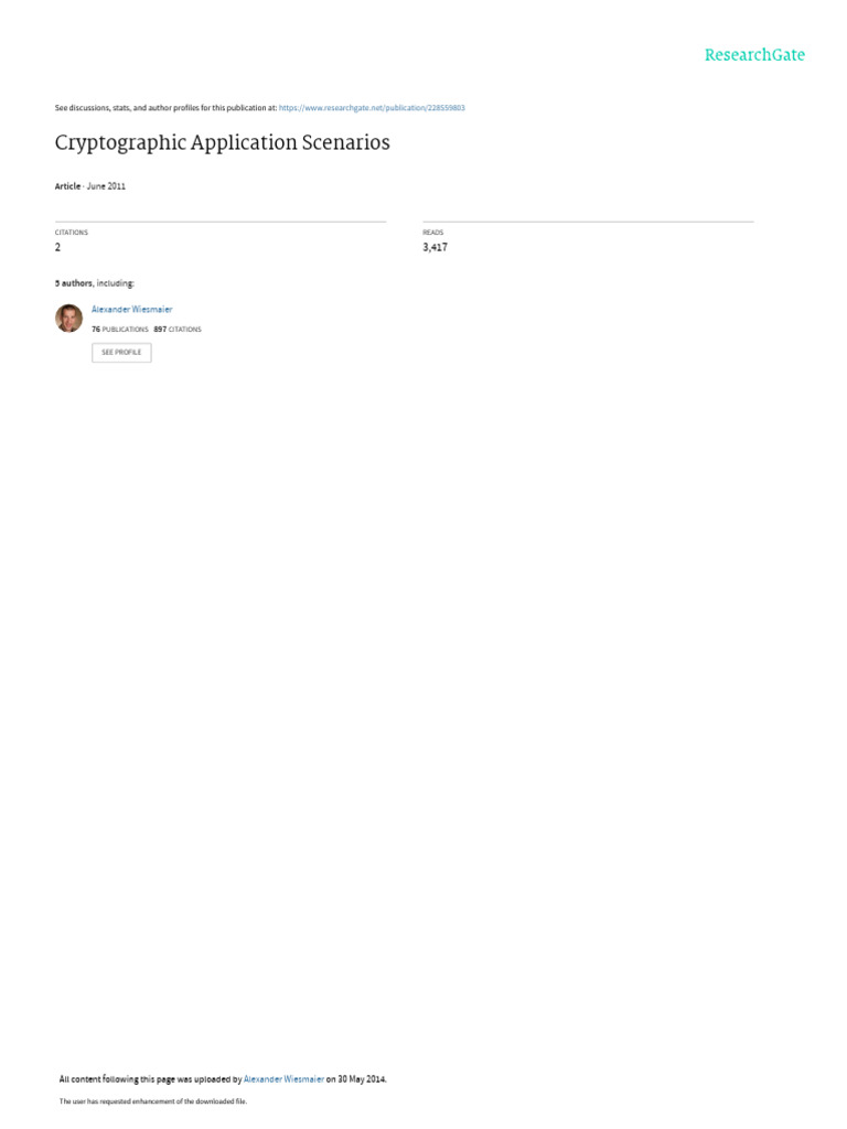 Cryptographic Application Scenarios | PDF | Public Key Cryptography | Key (Cryptography)