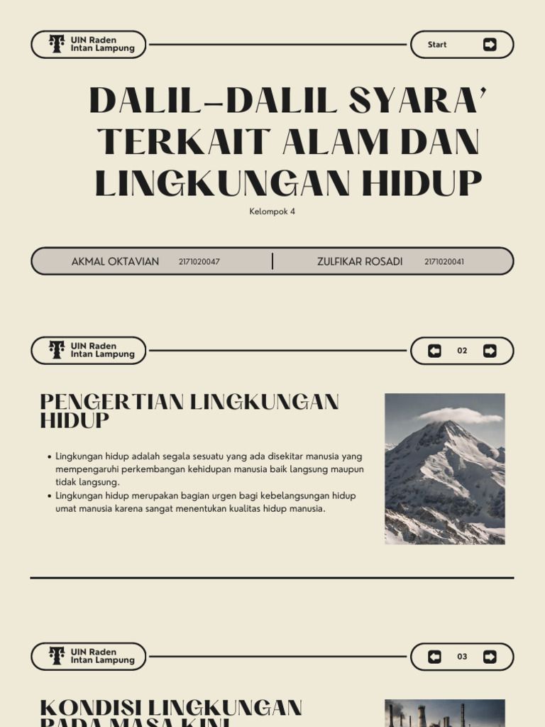 Dalil Syara Terkait Lingkungan Hidup | PDF | Sains & Matematika