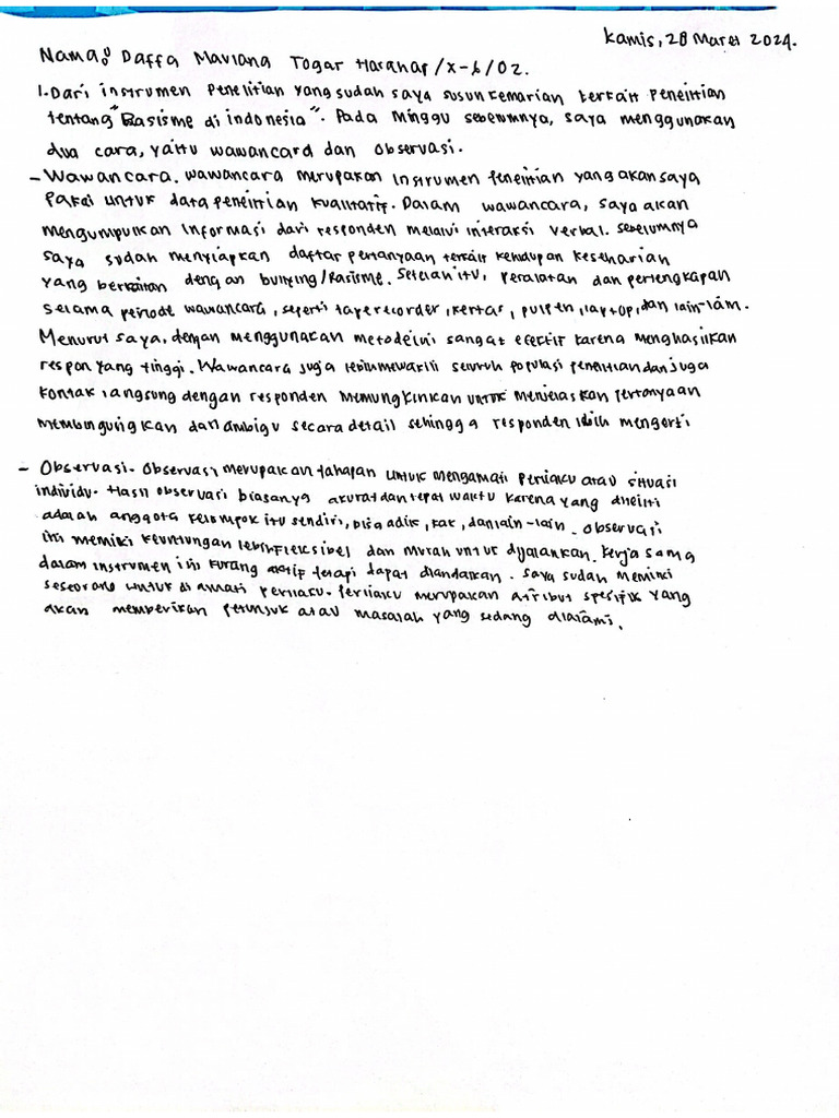 Analisis Intrumen Penelitian | PDF