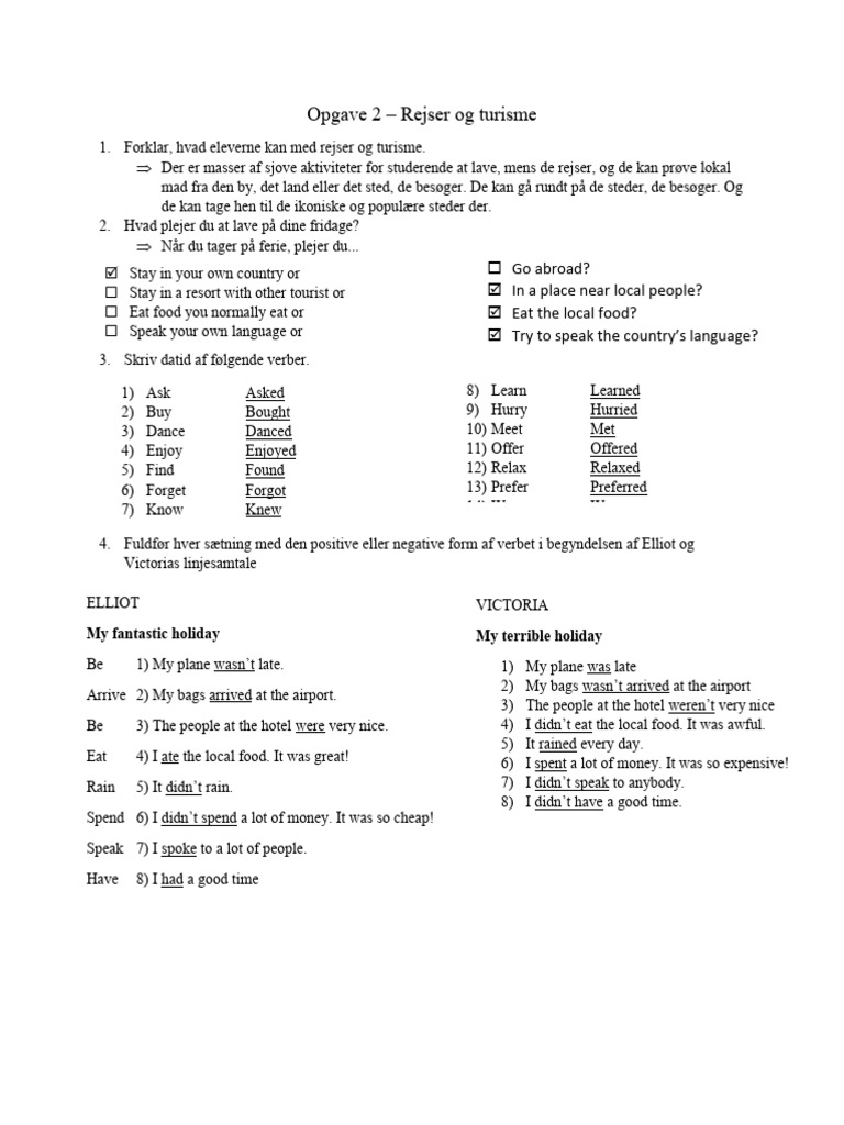 Opgave 2 - Rejser Og Turisme | PDF