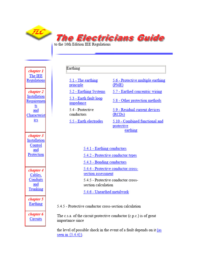 Protective Conductor Sizing Calculations Download Free Pdf Electrical Resistance And