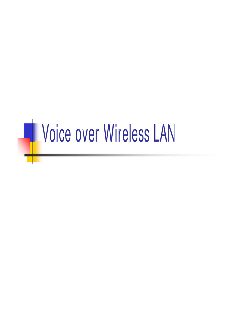 VoWLAN Market Trends and Challenges | PDF | Ieee 802.11 | Wi Fi