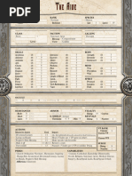 Cain Character Sheet | PDF | Role Playing Games | Gaming