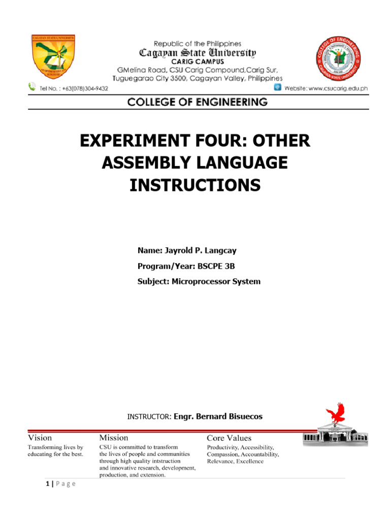 Laboratory 4 | PDF | Binary Coded Decimal | Assembly Language