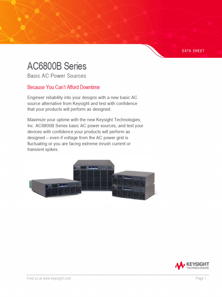 AC6800B Series Basic AC Power Sources | PDF | Alternating Current ...