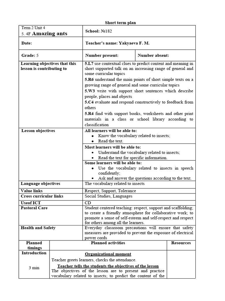 Amazing Ants | PDF | Learning | Vocabulary