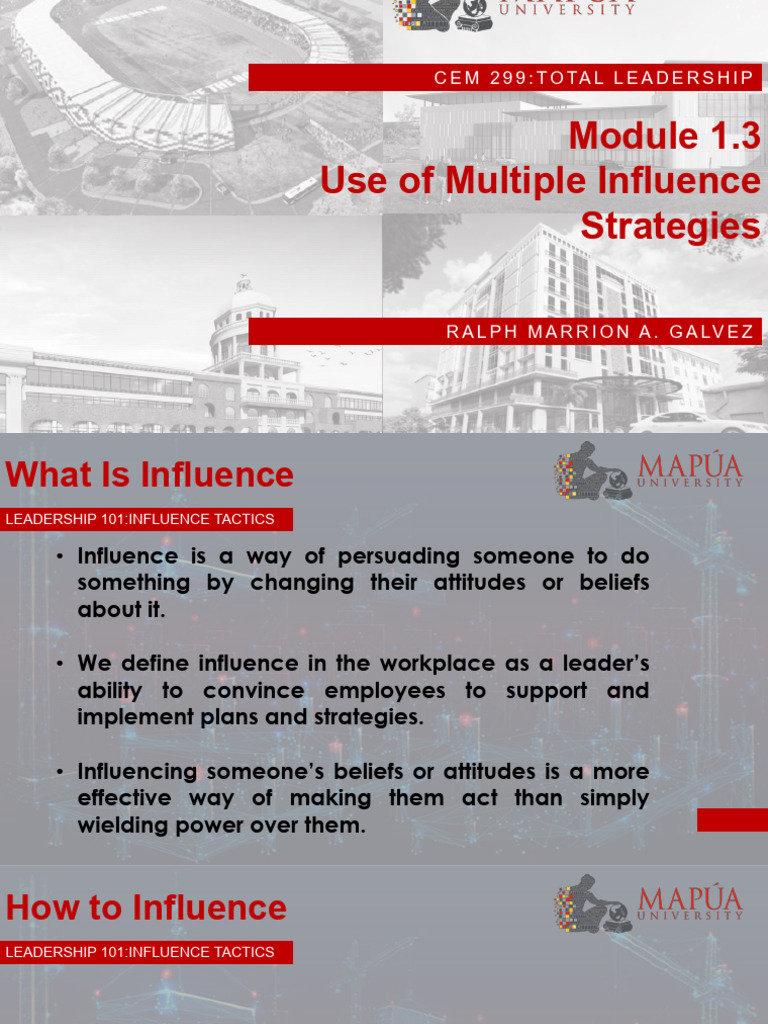 Galvez, Ralph Marrion A. - Use of Multiple Influence Tactics | PDF | Science & Mathematics