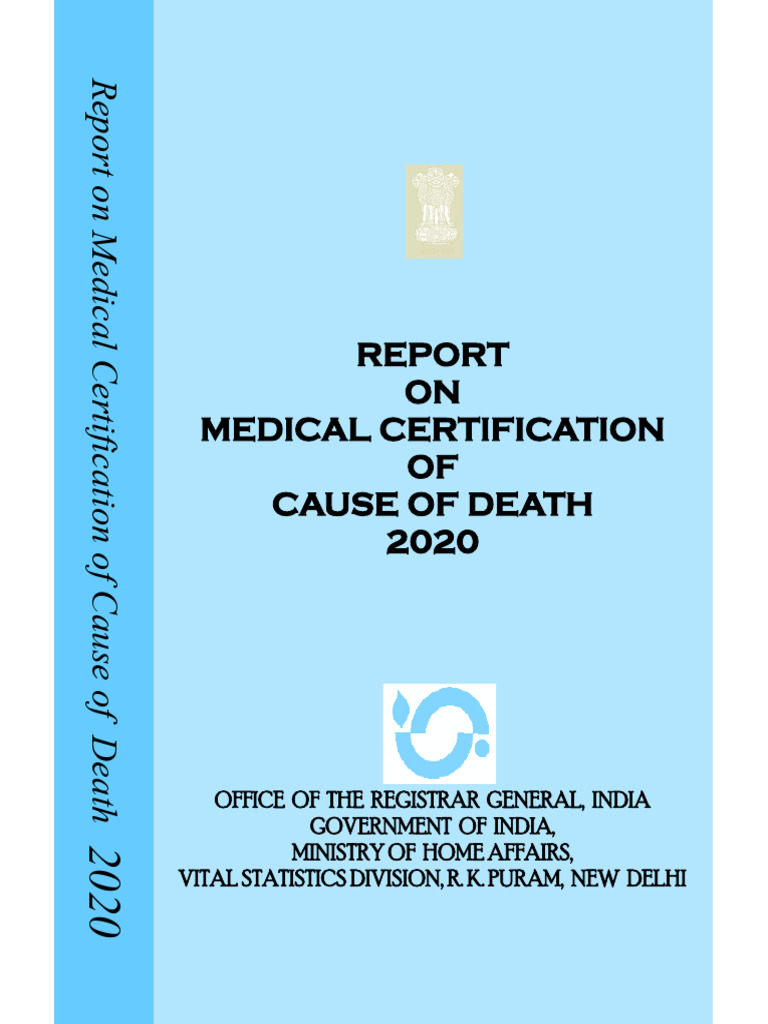 Annual Report On MCCD 2020 | PDF | Diseases And Disorders | Causes Of Death