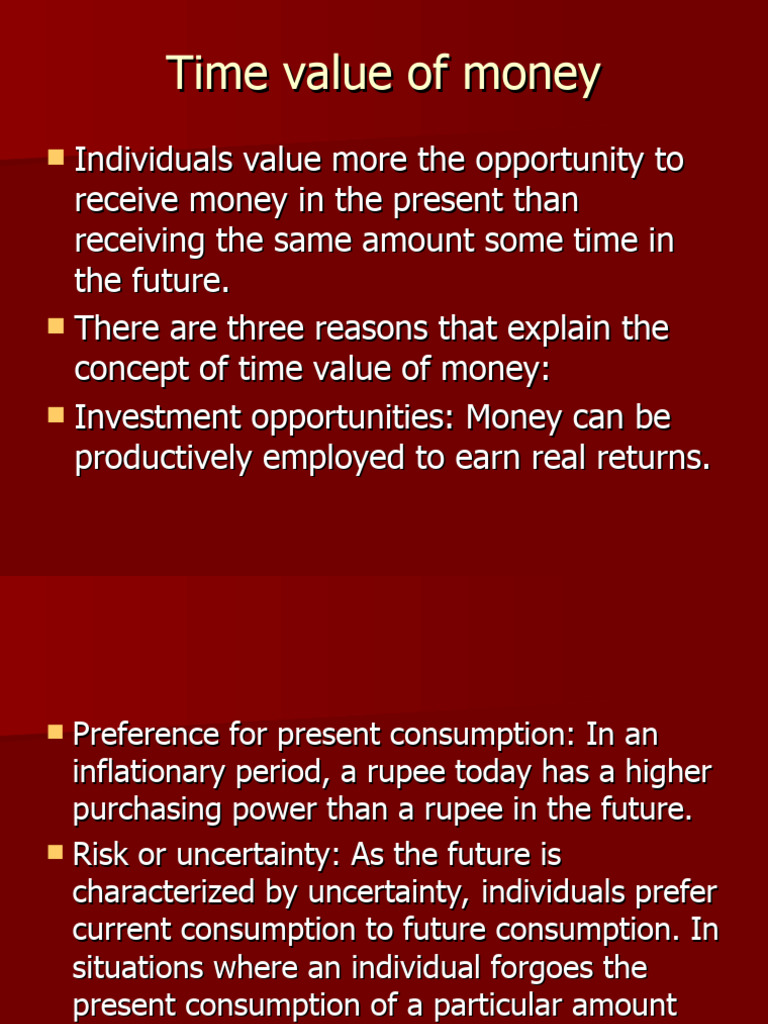 Time Value of Money | PDF | Present Value | Interest