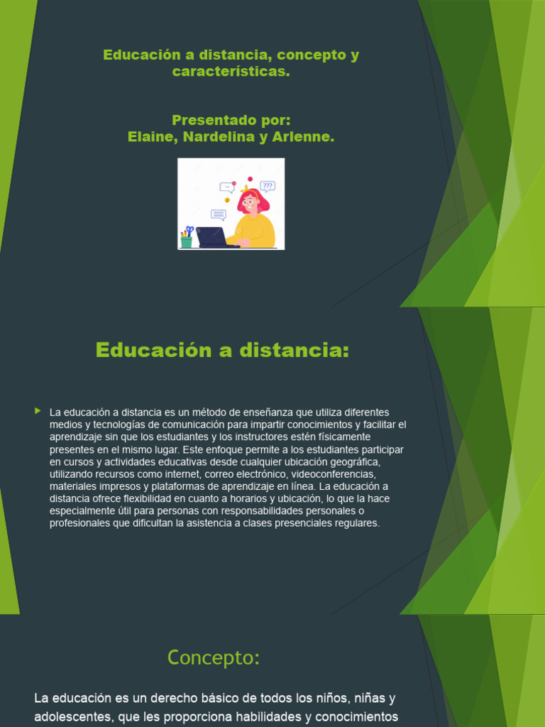 Educación a distancia, concepto y características | PDF | Educación a ...