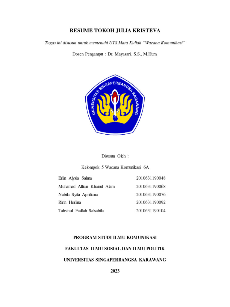 Teori Intertekstualitas Julia Kristeva | PDF | Filsafat | Sejarah