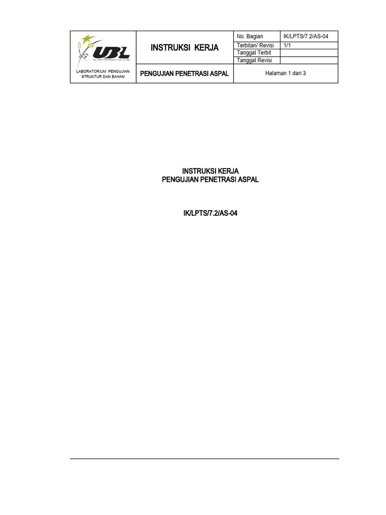 AS-04 (Uji Penetrasi Aspal) | PDF