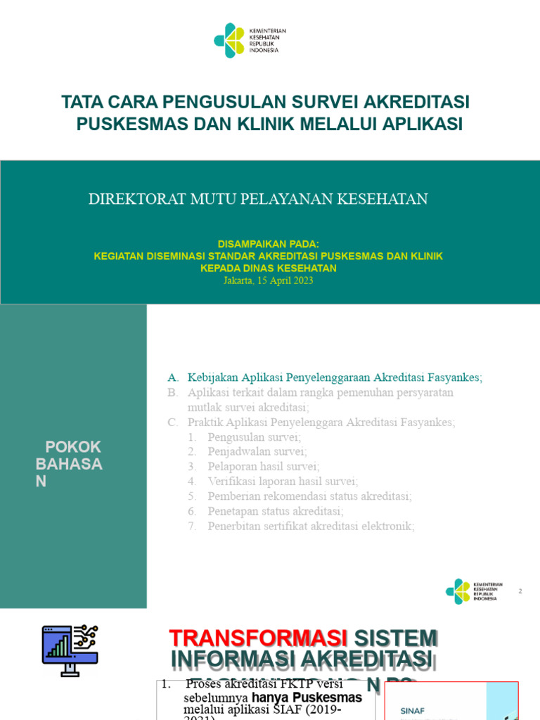 Tata Cara Pengusulan Survei Akreditasi Puskesmas Dan Klinik Dinkes Pdf