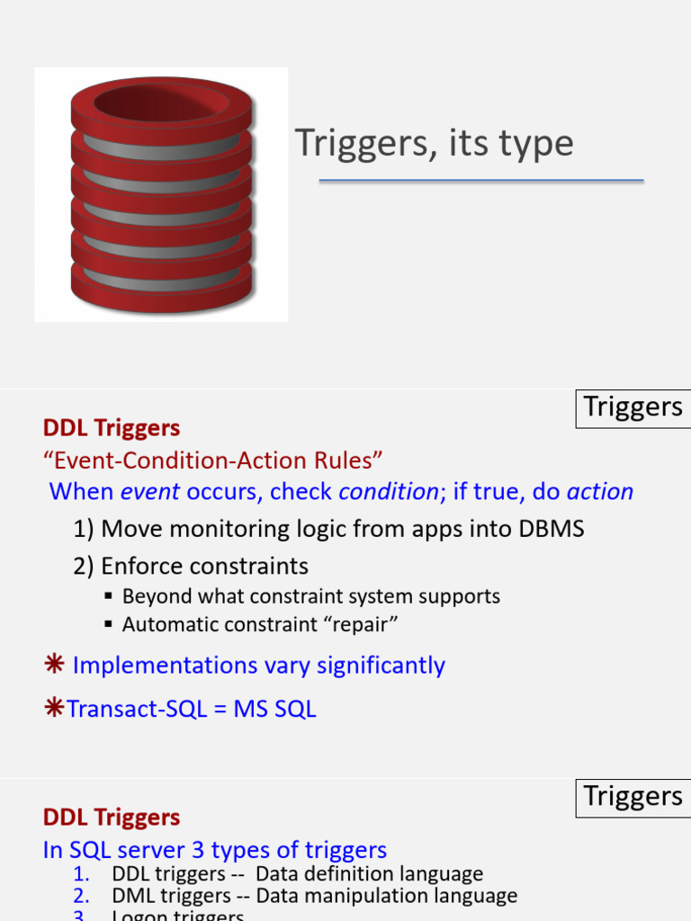 TriggersIntro - ddl | PDF