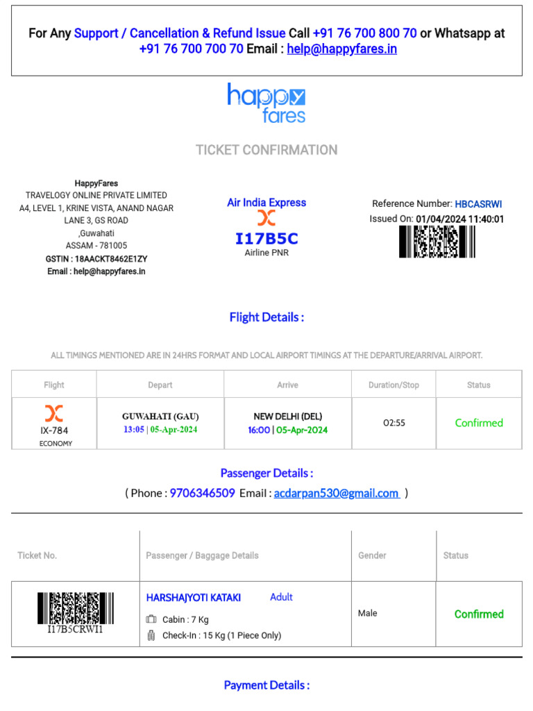 Ticket Confirmation | PDF | Aviation